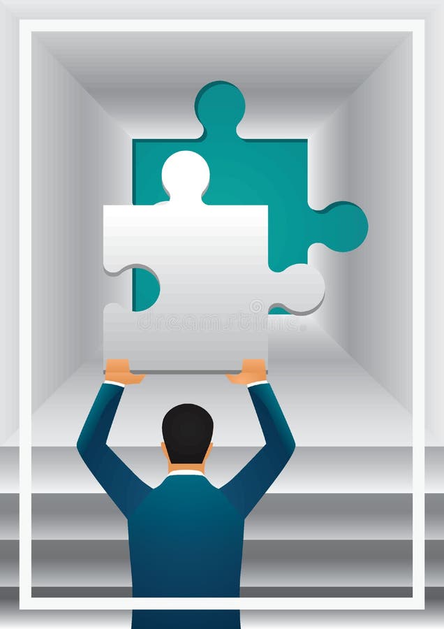 Business Solution Concept. Vector Illustration Decorative Design Stock ...