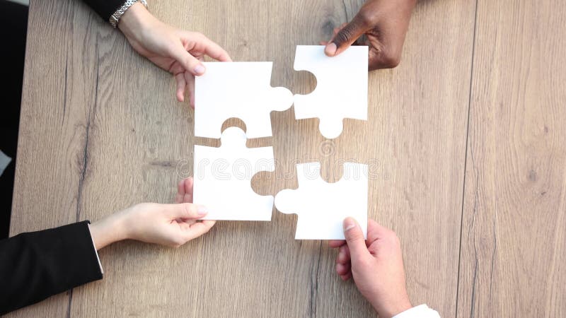 Business Solution, Corporate Unity Teambuilding Concept, Top View Stock ...