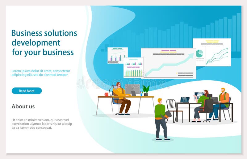 Business Solution and Development of Company Web Stock Vector ...