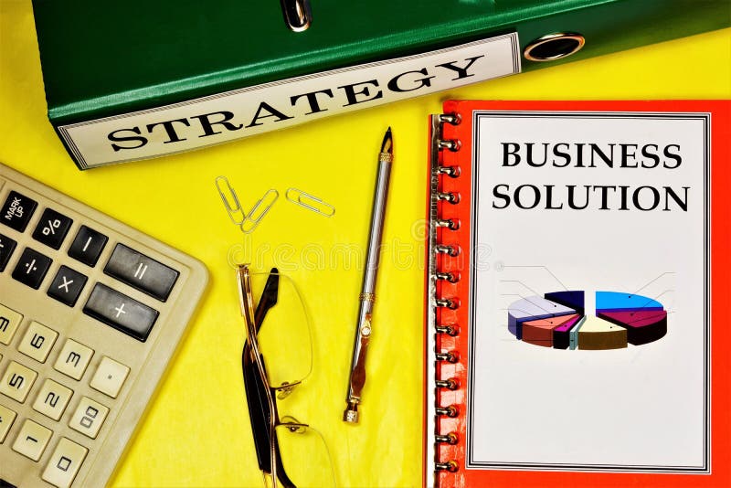 Business Solution. Documents in the Manager`s Folders with a Plan for ...