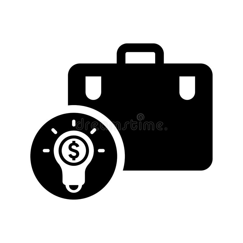 Business Solution Icon. Black Vect Stock Vector - Illustration of idea ...