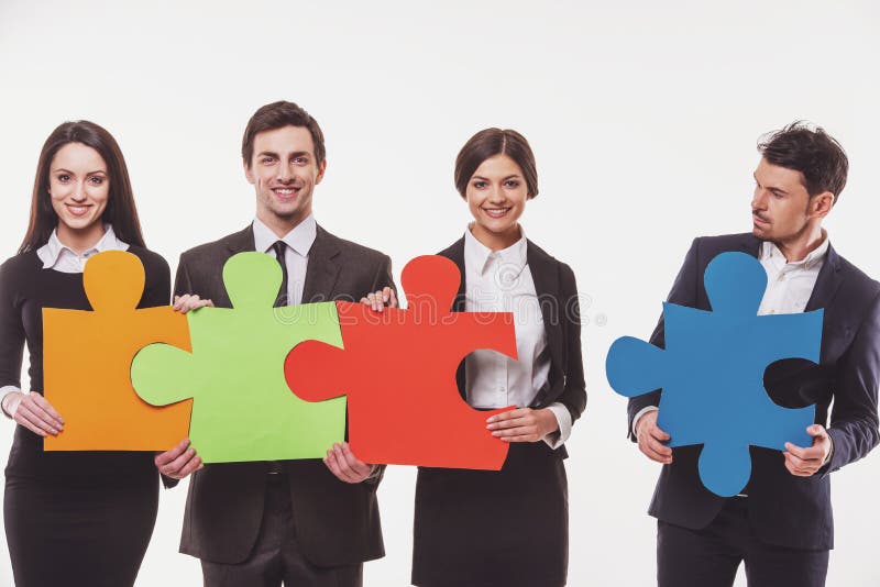 Business solution stock image. Image of jigsaw, people - 237004879