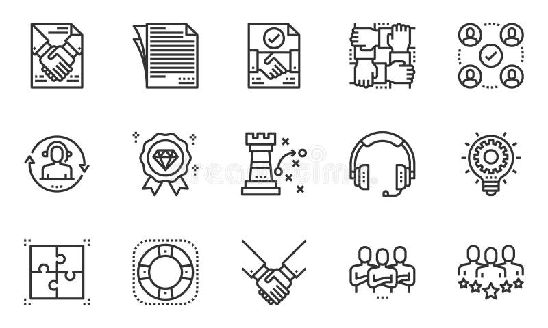 Business Solution Management Icons, Teamwork, Paper, Support Stock ...