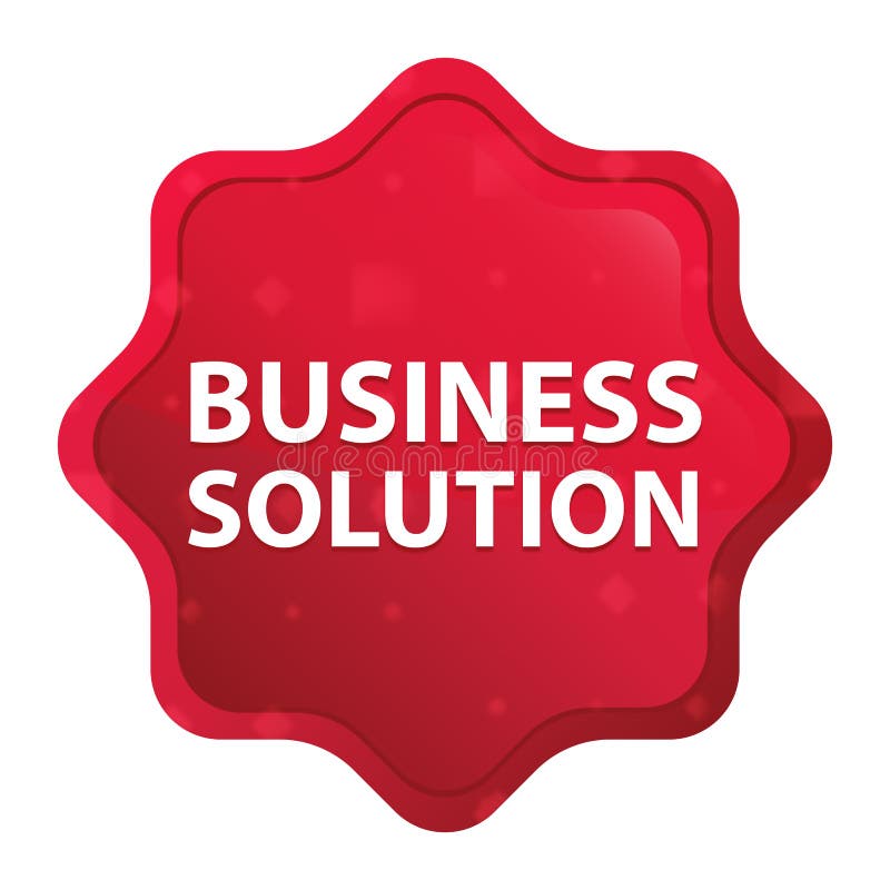 Business Solution Misty Rose Red Starburst Sticker Button Stock ...