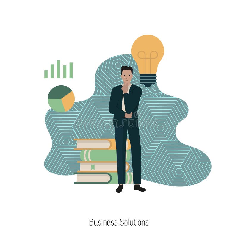 Business Solutions Vector Concept Stock Vector - Illustration of social ...