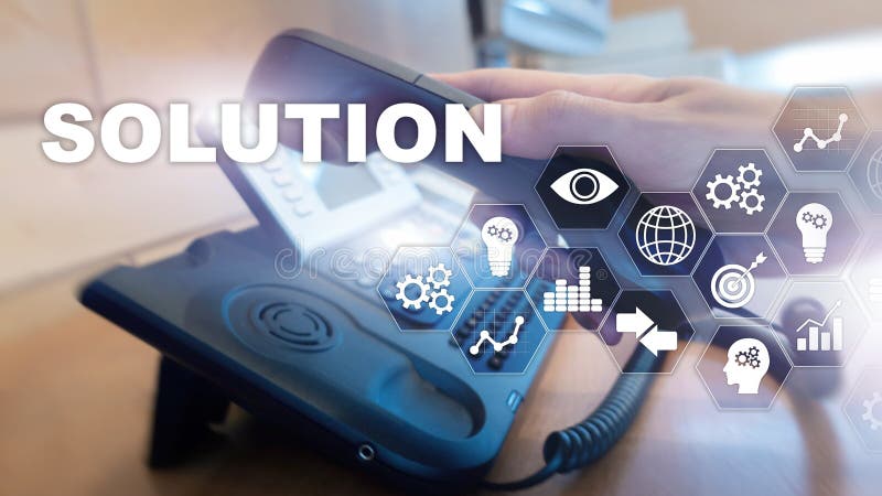 Business Solutions, Success and Strategy Concept. Structuring Virtual ...