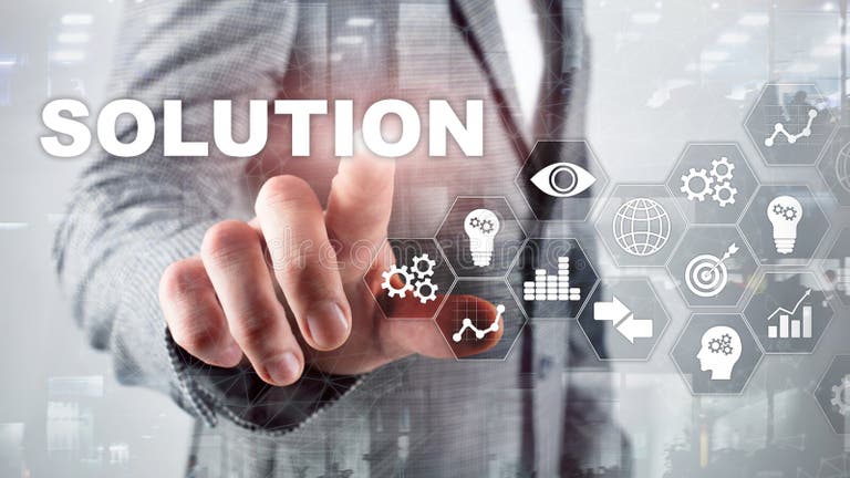 Business Solutions, Success and Strategy Concept. Structuring Virtual ...