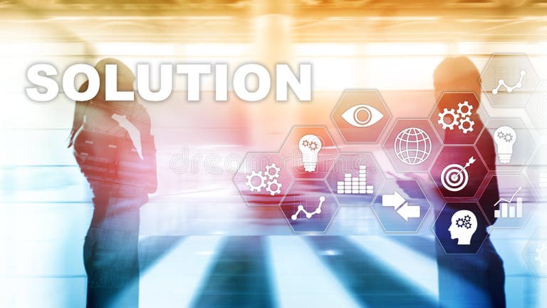 Business Solutions, Success and Strategy Concept. Structuring Virtual ...