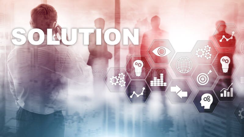 Business Solutions, Success and Strategy Concept. Structuring Virtual ...