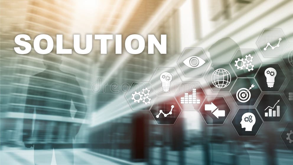 Business Solutions, Success and Strategy Concept. Structuring Virtual ...