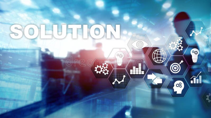 Business Solutions, Success and Strategy Concept. Structuring Virtual ...