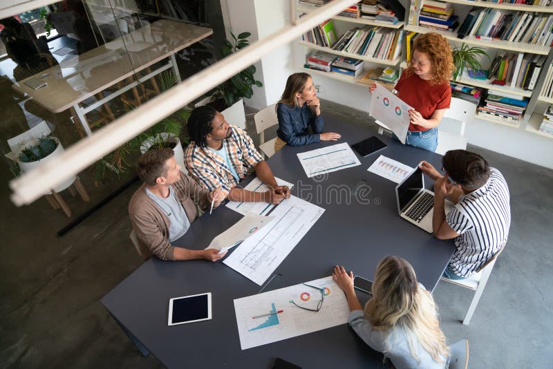 Business Solutions, Technology and Strategy Concept. Colleagues Working ...