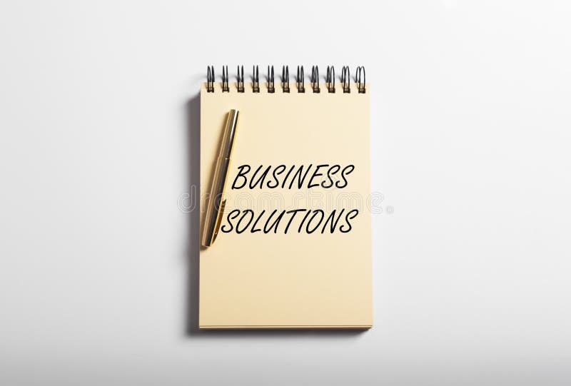 Business Solutions Text. Concept of Consulting and Solving Problems ...