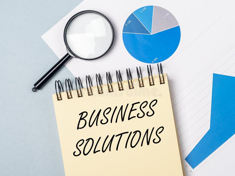 Business Solutions Text. Concept of Consulting and Solving Problems ...