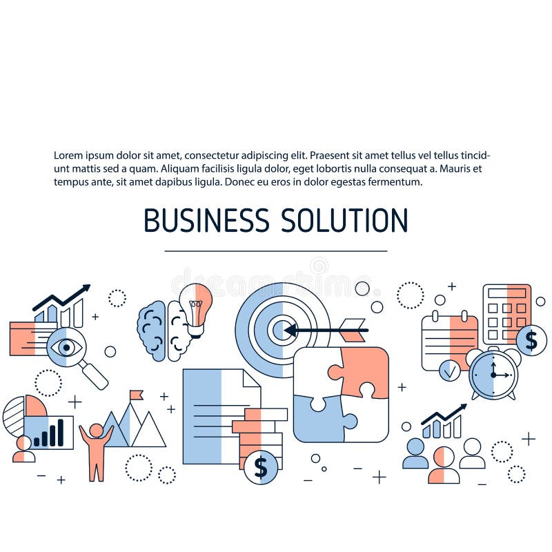 Business Solutions Vector Concept Stock Vector - Illustration of social ...