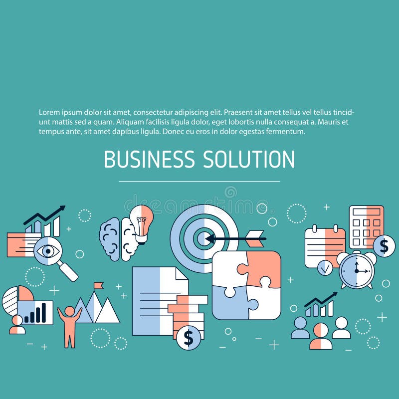 Business Solutions Vector Concept Stock Vector - Illustration of social ...