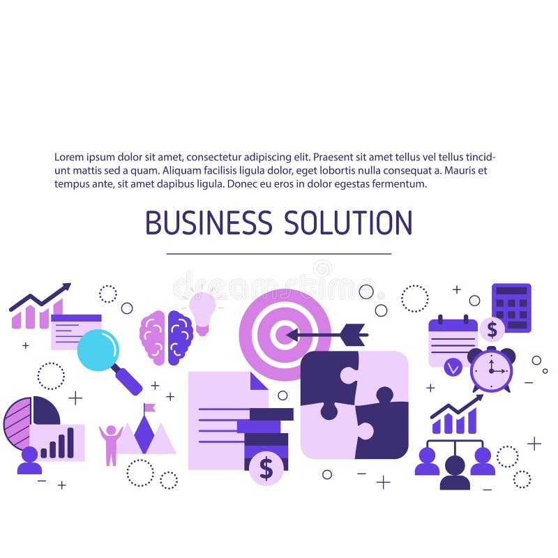 Business Solutions Vector Concept Stock Vector - Illustration of social ...