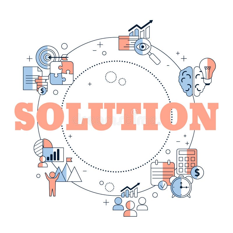 Business Solutions Vector Concept Stock Vector - Illustration of social ...