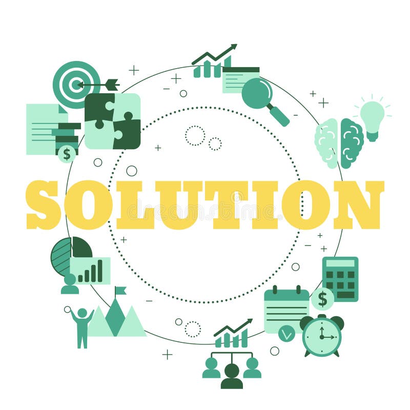 Business Solutions Vector Concept Stock Vector - Illustration of social ...