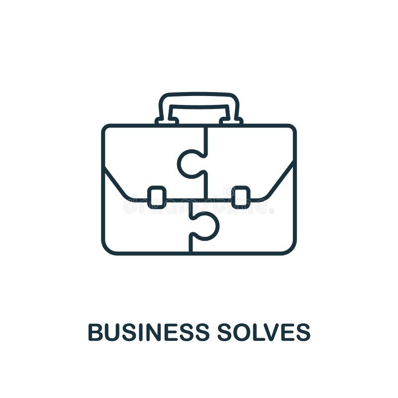 Business Solves Icon. Line Style Element from Business Strategy ...