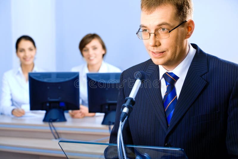 Business speech stock photo. Image of looking, pointing - 4627194