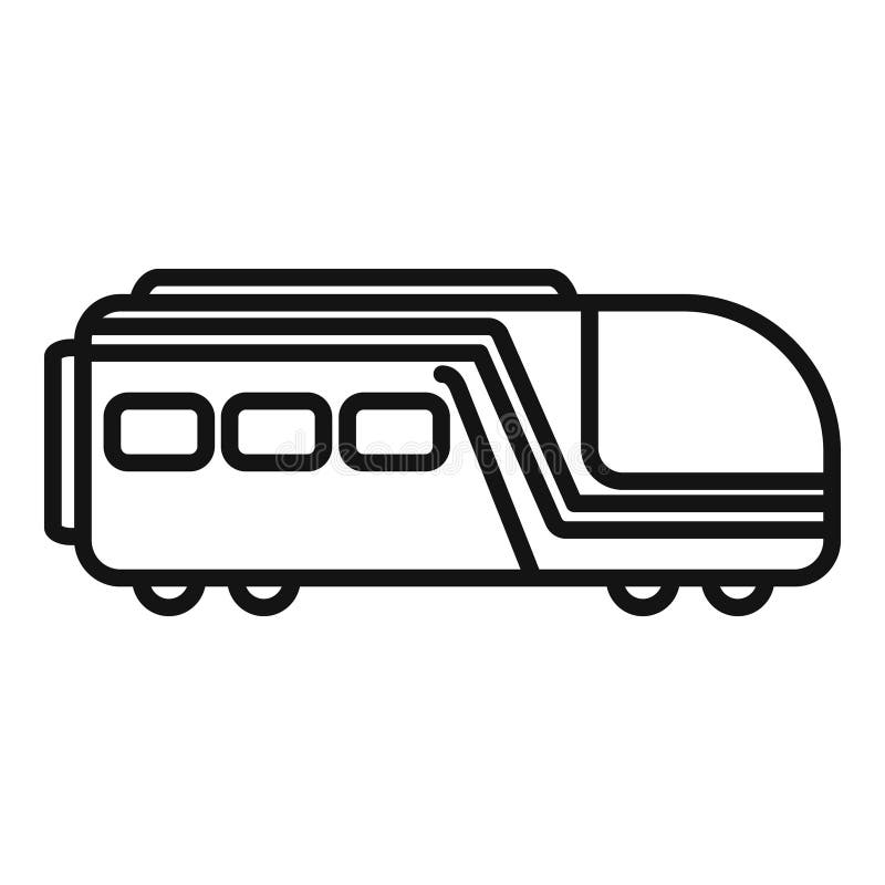 Business Speed Train Icon Outline Vector. Fast Move Stock Illustration ...