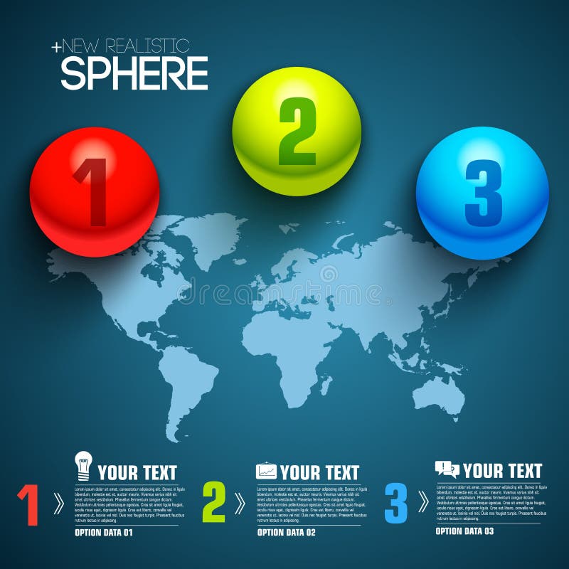 Business Sphere Infographic Template with Text Stock Vector ...
