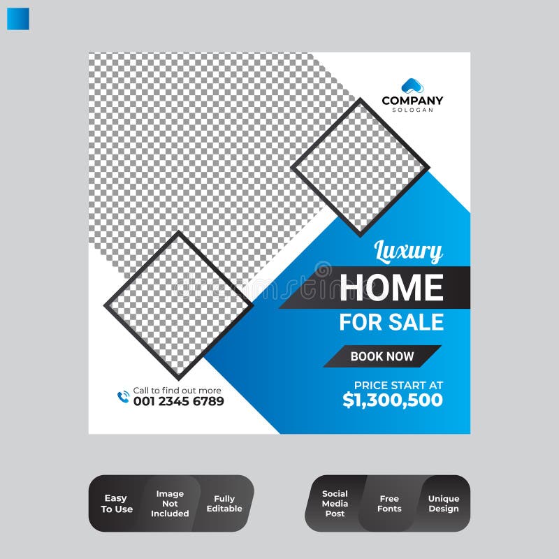 Business Square Social Media Post Banner Template Stock Illustration ...