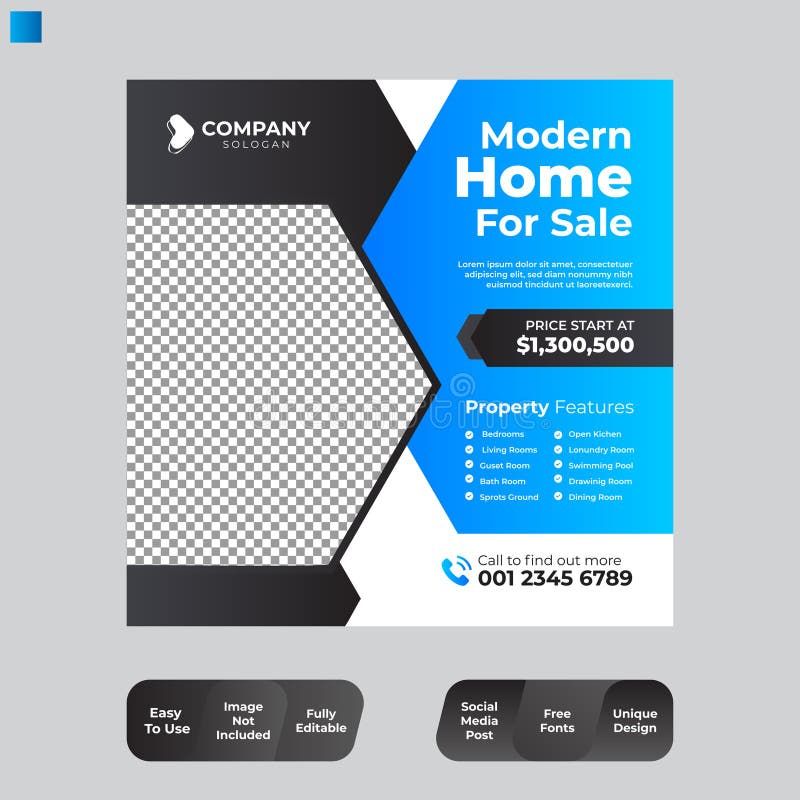 Business Square Social Media Post Banner Template Stock Illustration ...