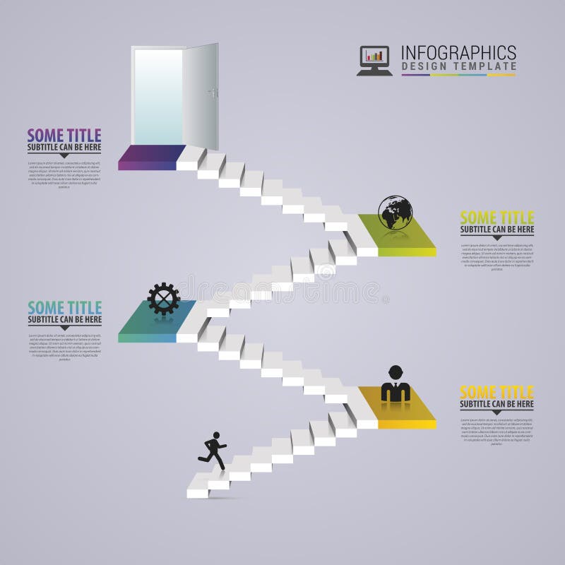 Business Staircase. Infographic Design Template Stock Vector ...