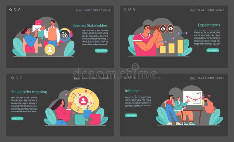Business Stakeholders Set. Visualizing Stakeholder Interaction ...
