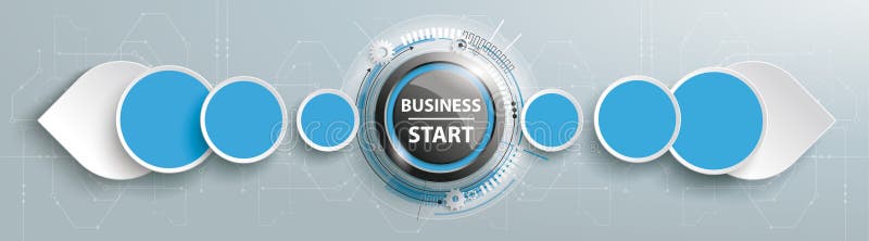 Business Start Drops Directions Header Stock Vector - Illustration of ...