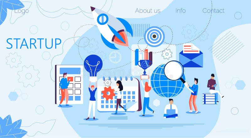 Business Start Up Concept Vector for Landing Page, Social Media ...