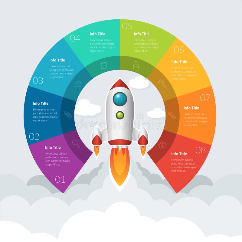Business Start Up Infographic Day Background in Vector Format Stock ...