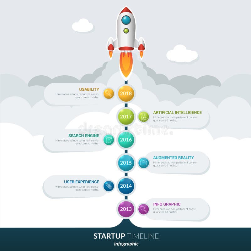 Business Start Up Infographic Day Background in Vector Format Stock ...