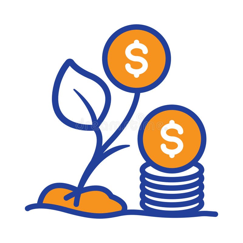 Business Start Up, Money Growth Icon Stock Vector - Illustration of ...