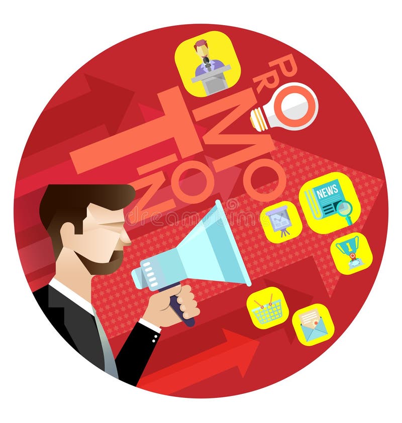 Business Promotion Concept Vector-Business Sent Information Stock ...