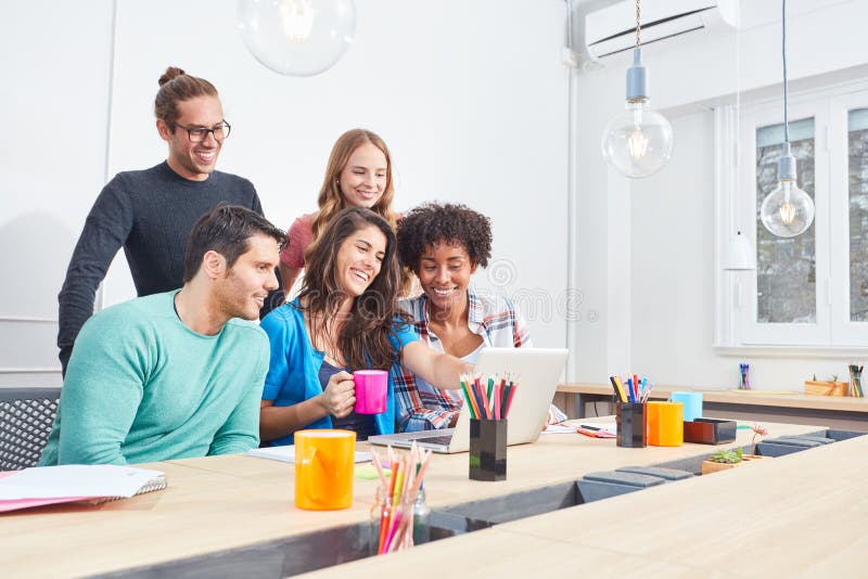 Business Start-up Team Has Fun in Computer Workshop Stock Photo - Image ...