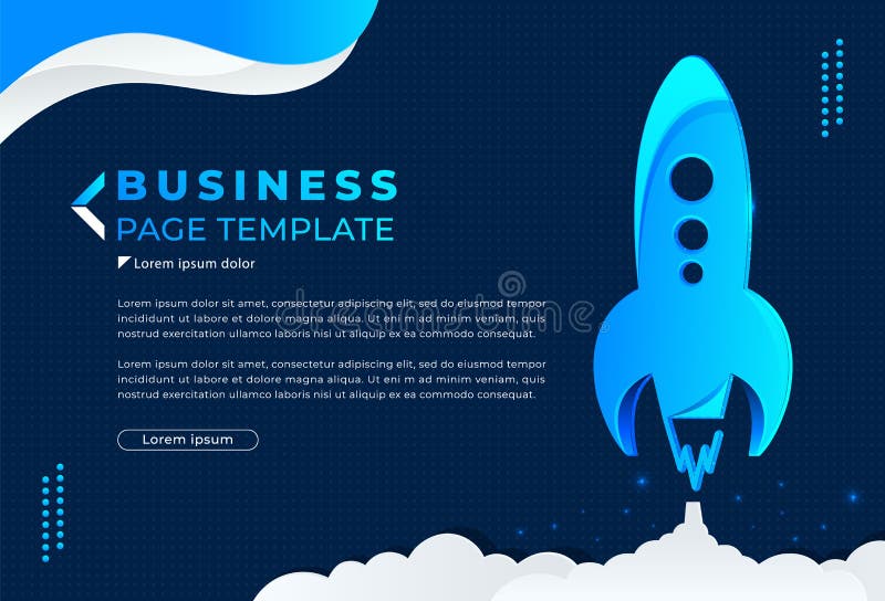 Business Startup Concept Rocket Vector Template. Modern Flat Design ...
