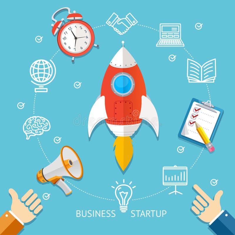 Startup concept stock illustration. Illustration of sketch - 40016639