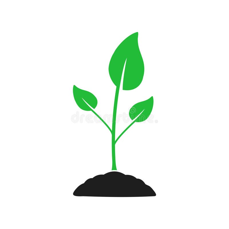 Business Startup Icon. with Seeding, Leaf and Plant Symbols Stock ...