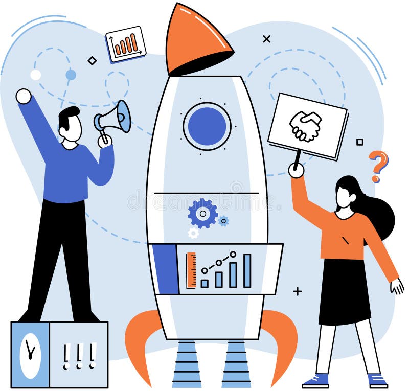 Business Startup Launch, Company Strategy or New Project Start ...