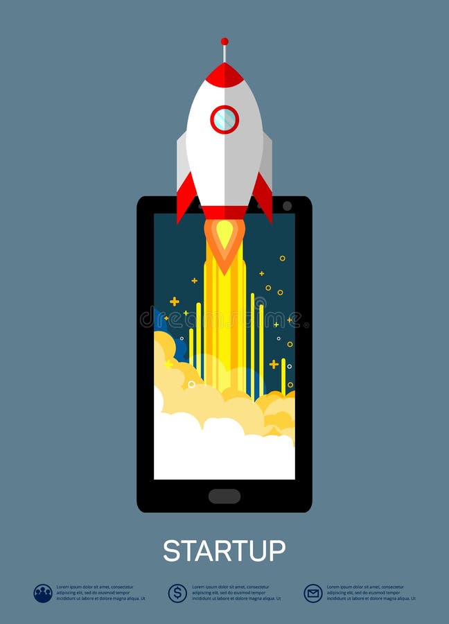 Business Startup, New Project. Flat Design Style Modern Vector ...