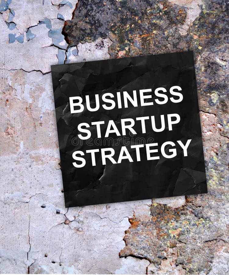 Business Startup Strategy Text Words on Paper. Business Concept Stock ...