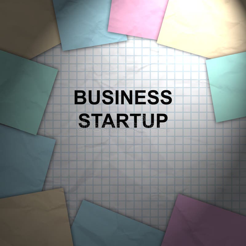 Business Startup Strategy Text Words on Paper. Business Concept Stock ...