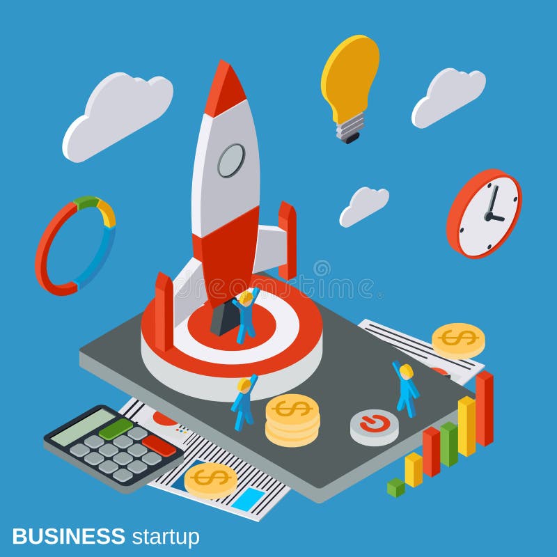 Business Startup Vector Concept Stock Vector - Illustration of growth ...