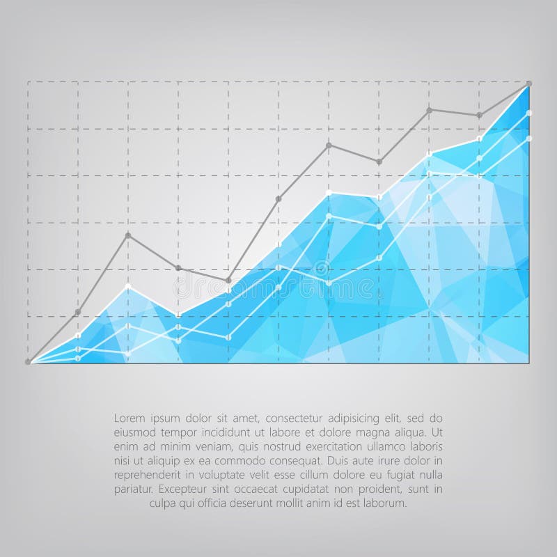 Business Statistics Chart Showing Growing Graphs Stock Vector ...