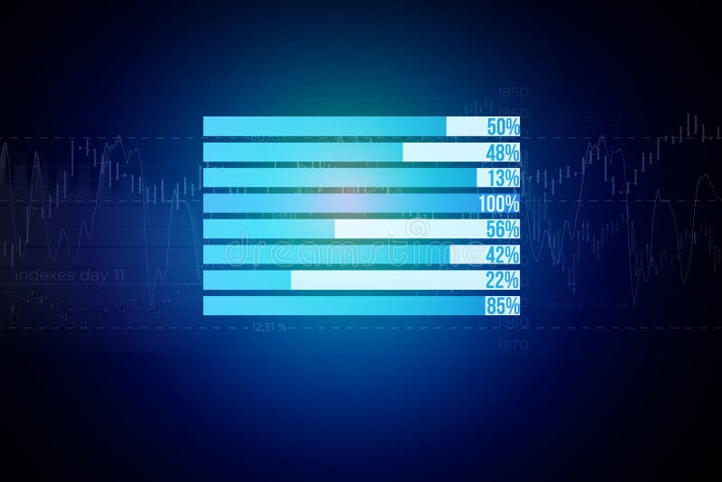 Business Stats Displayed As Graph on a Futuristic Interface - Bu Stock ...