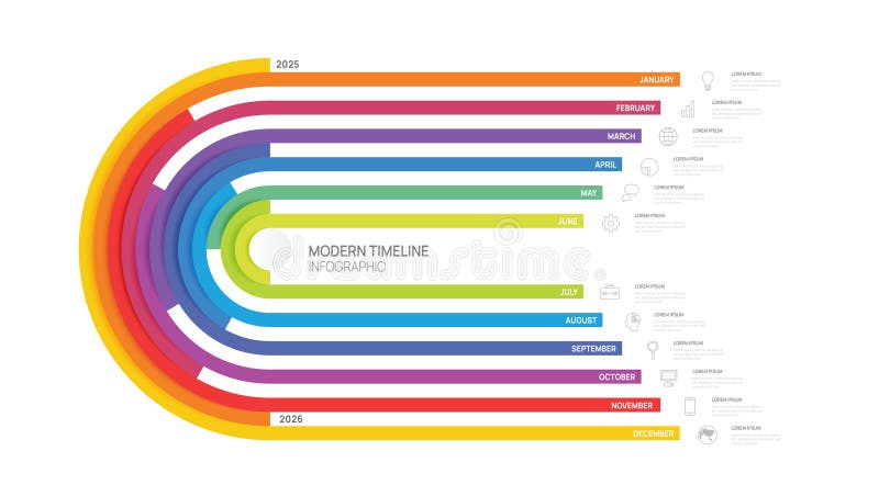 Business Step Timeline Infographic Template. 2025 Milestone Element ...