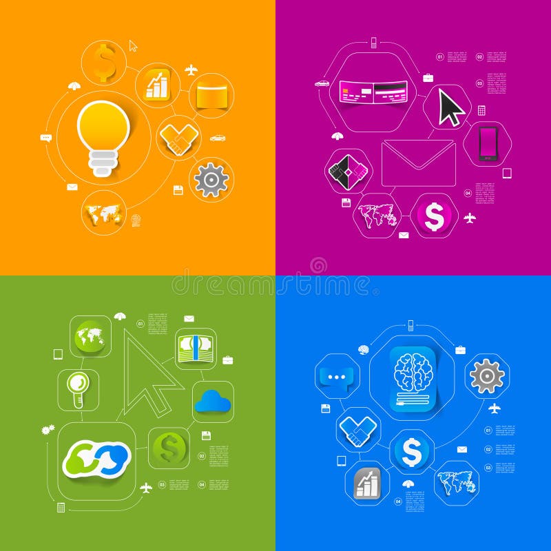 Business Sticker Infographic Stock Vector - Illustration of economics ...